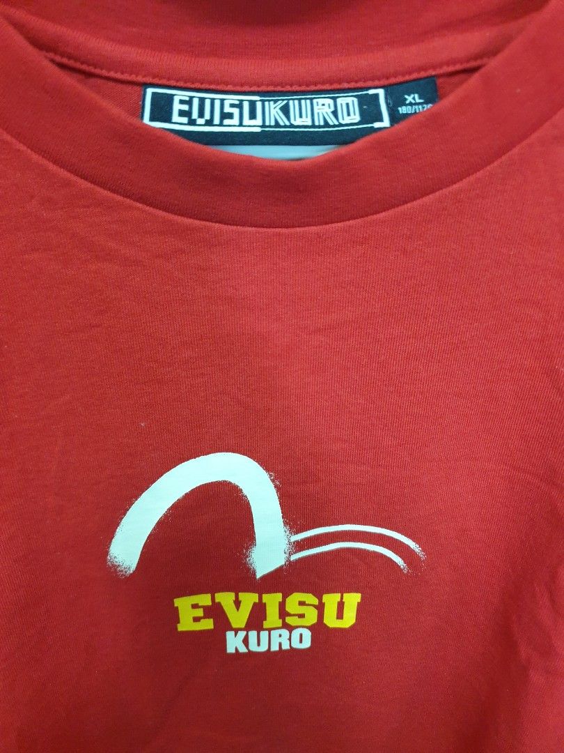 Evisu kuro red limited edition tee, Men's Fashion, Tops & Sets, Tshirts ...