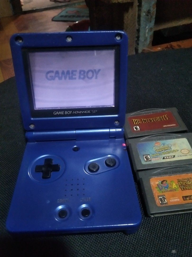 GameBoy Advance SP 001 (Blue), Video Gaming, Video Game Consoles ...