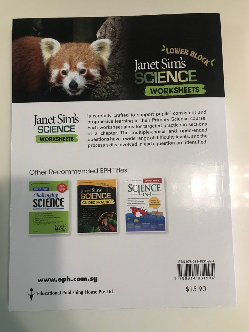 Janet Sim Science Worksheet Lowerblock!, Hobbies & Toys, Books ...