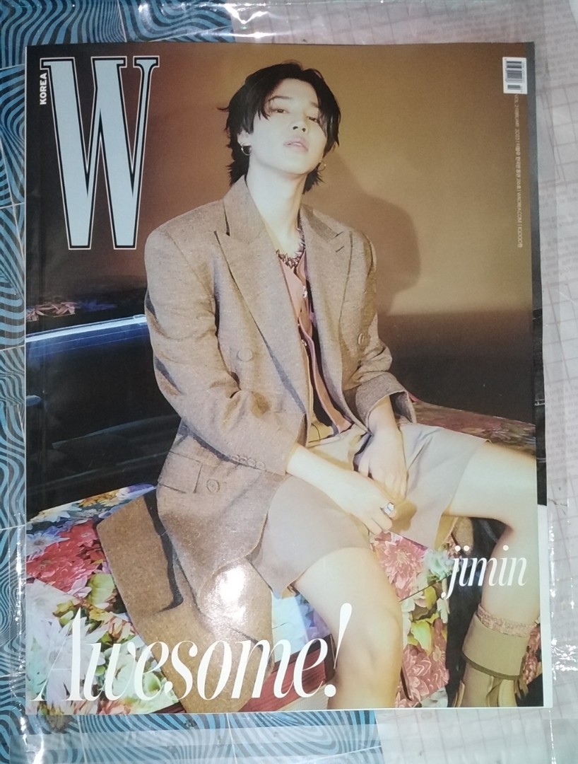 Jimin W Korea magazine, Hobbies & Toys, Memorabilia & Collectibles, K ...