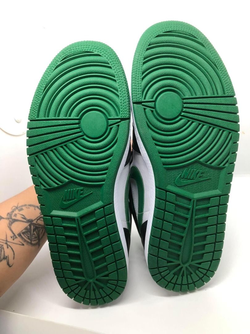 Jordan 1 Mid Green Toe, Men's Fashion, Footwear, Sneakers on Carousell