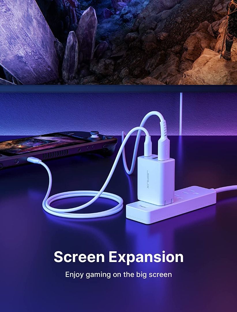 JSAUX 45W Charger Dock for Steam Deck, 3-Port Dock Station [USB-C/USB-A ...