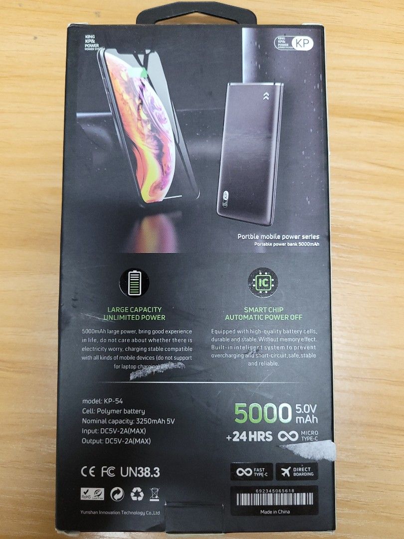 King KP & Power Power System KP-54 Power Bank 5000mAH Smart Chip ...