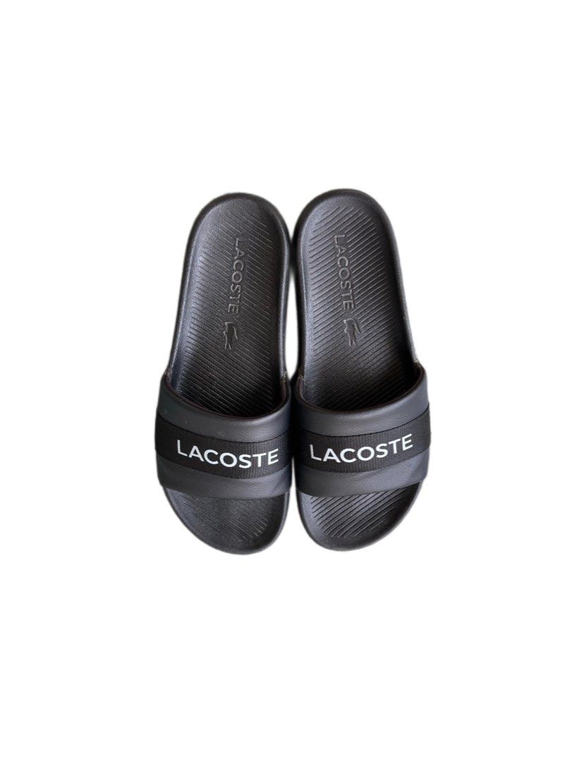 Lacoste Slides, Men's Fashion, Footwear, Flipflops and Slides on Carousell