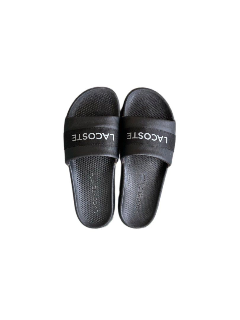 Lacoste Slides, Men's Fashion, Footwear, Flipflops and Slides on Carousell