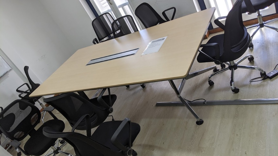 Large Meeting Table with Middle Opening for Power Cord 240 X 120 x 72 ...