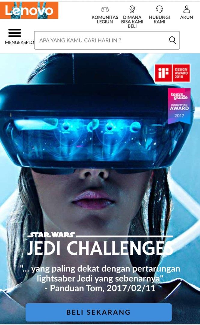 LENOVO AR STAR WARS JEDI CHALLENGES With LIGHTSABER for Android/ios ...
