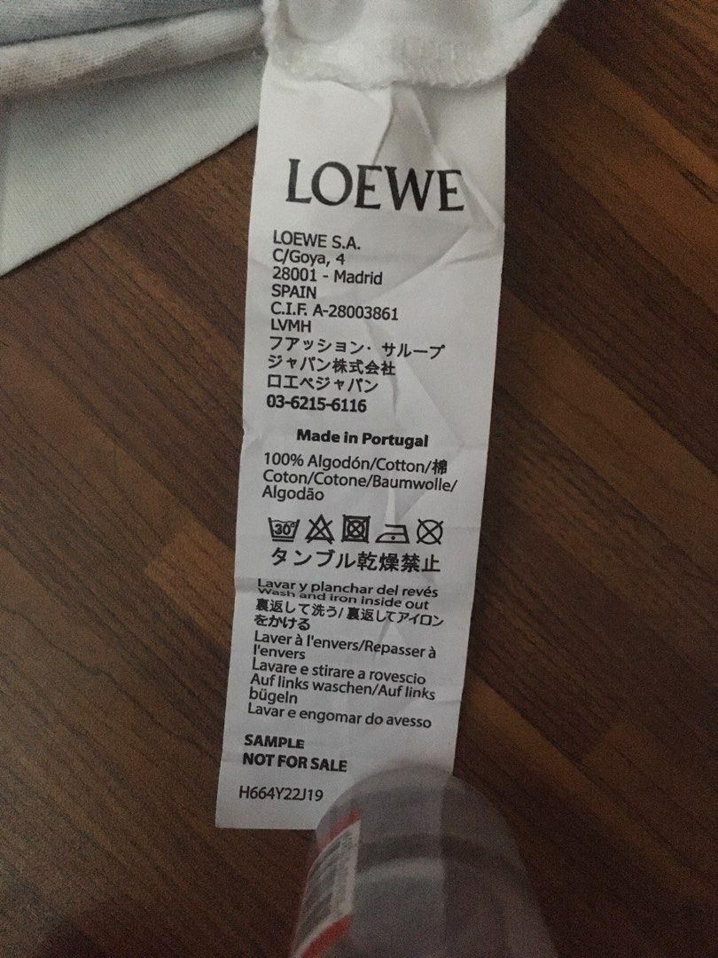 LOEWE SAMPLE ONLY SHIRT, Men's Fashion, Tops & Sets, Tshirts & Polo ...