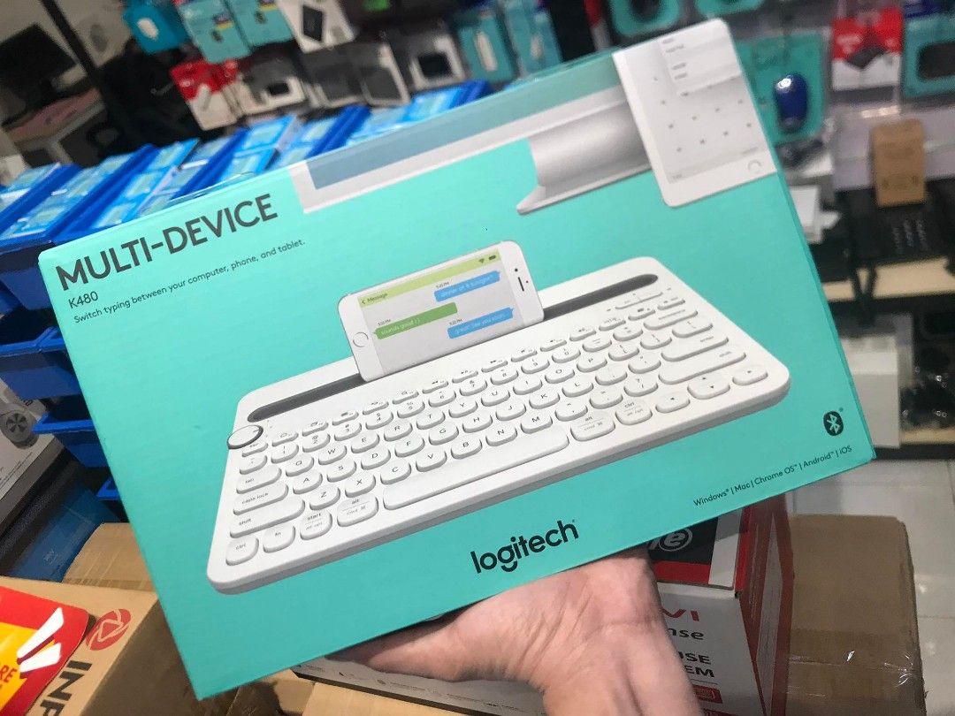 Logitech K480 Bluetooth Multi-Device Keyboard (White), Computers & Tech, Parts & Accessories ...
