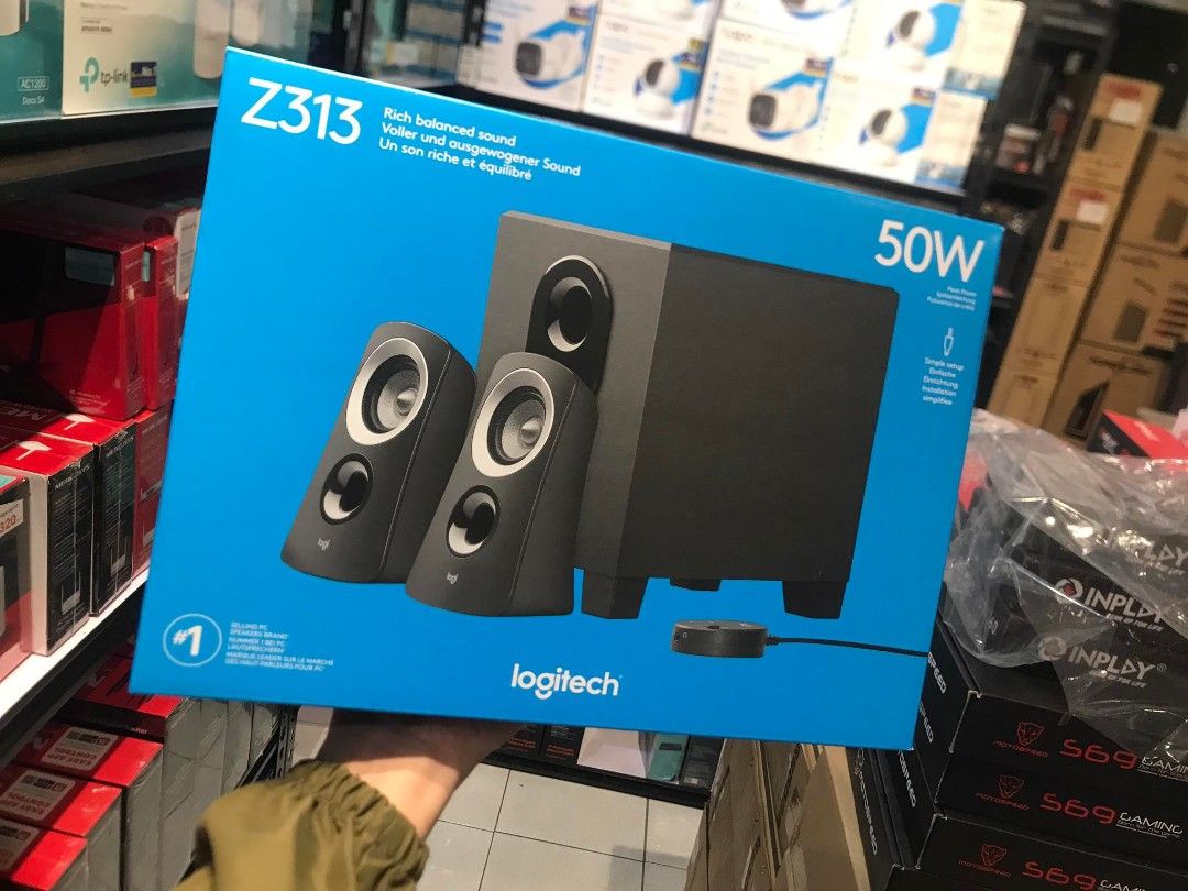 Logitech Z313 Speaker System With Subwoofer 3 5mm Input 50 Watts Peak 25 Watts Rms Power