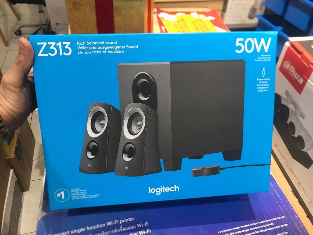 Logitech Z313 Speaker System With Subwoofer 3 5mm Input 50 Watts Peak 25 Watts Rms Power