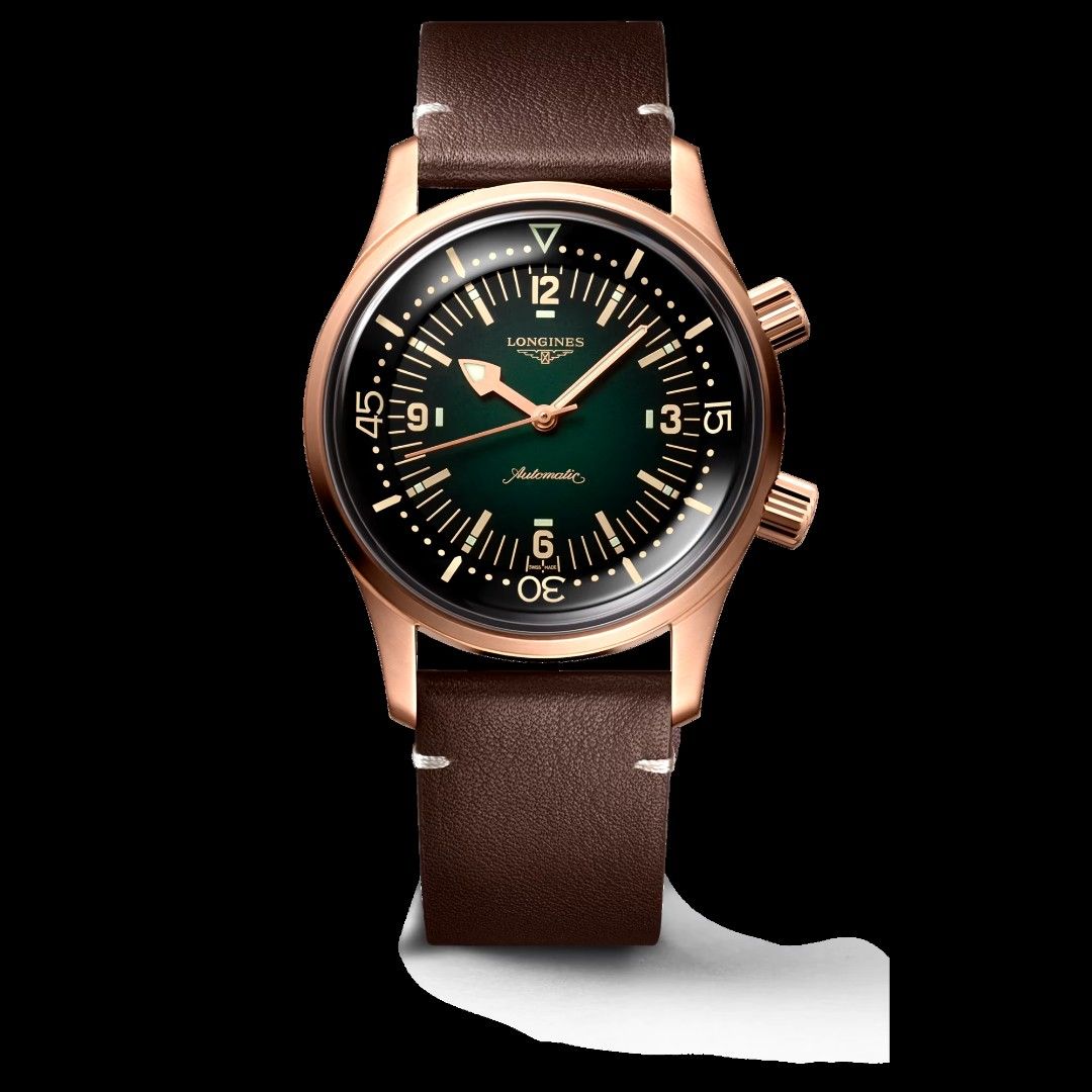 Longines Legend Diver Bronze 42mm Green Dial, Luxury, Watches on Carousell