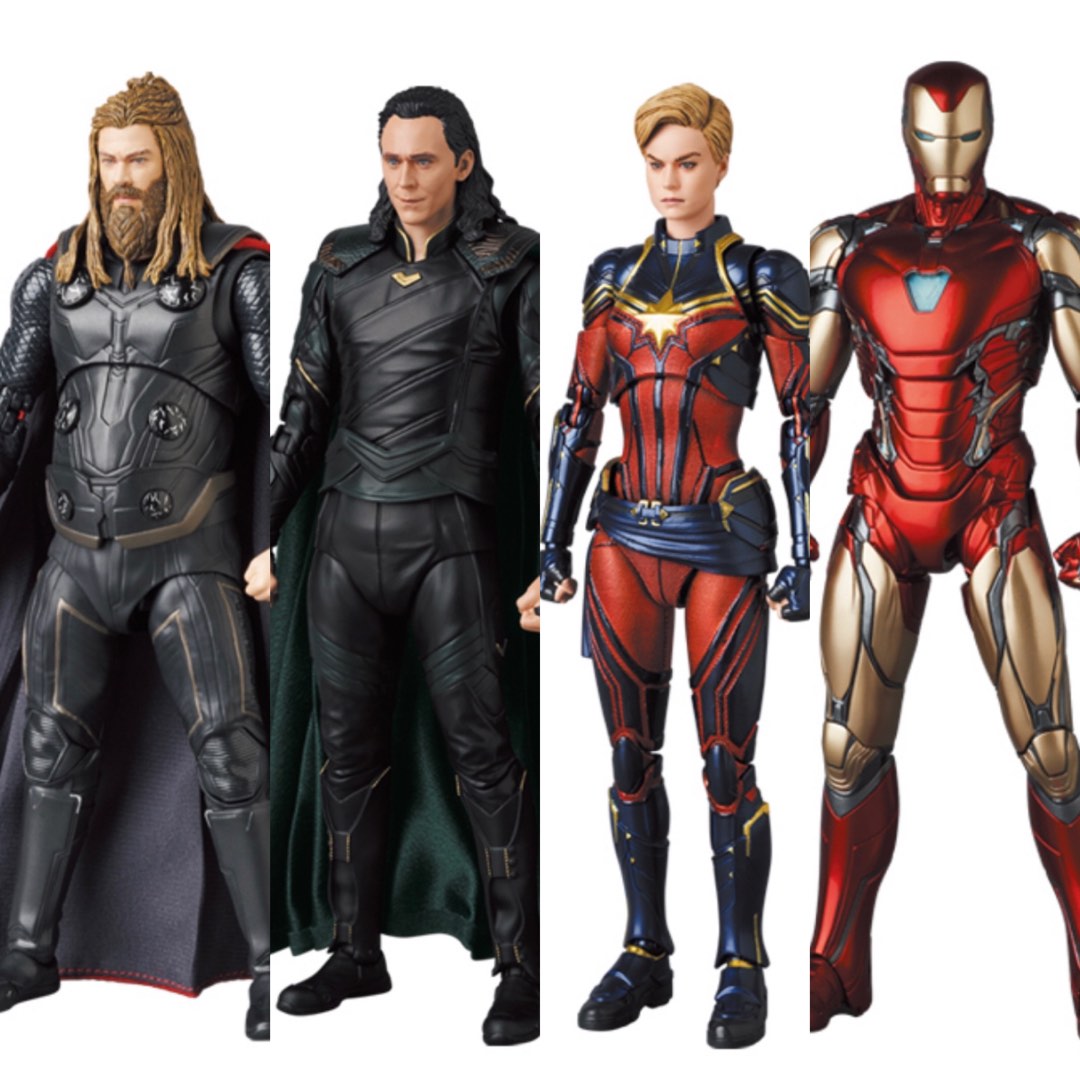 Mafex Iron Man MK 85, Mafex Thor, Mafex Captain Marvel, Mafex Loki ...