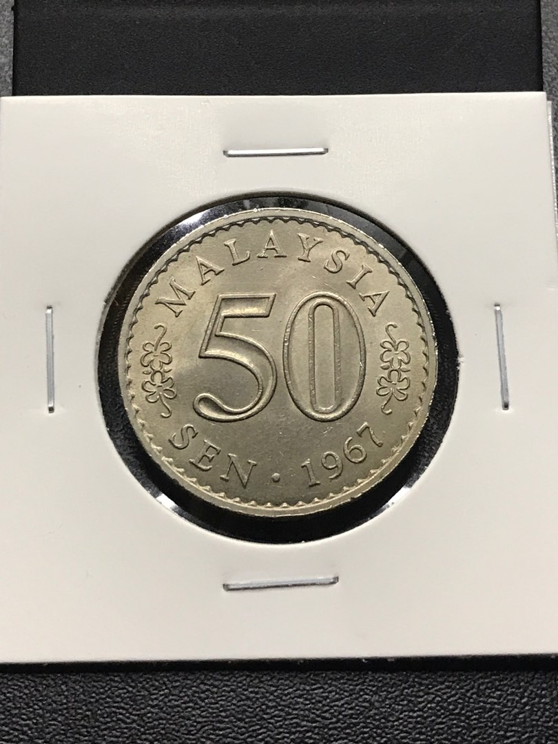 Malaysia 50sen 1967 parlimen 50 cents security edge duit lama syiling, Hobbies & Toys ...