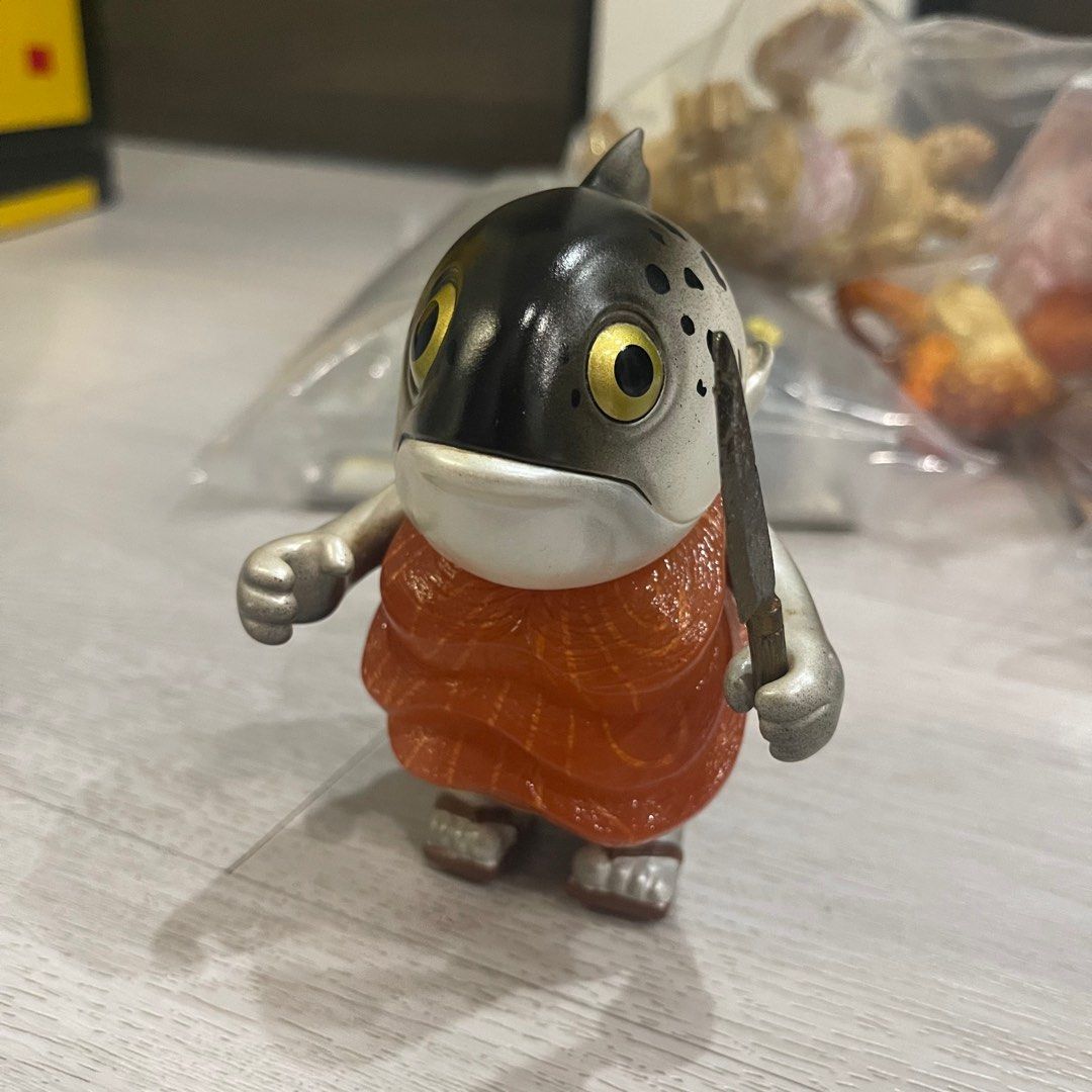 Mame moyashi salmon sofubi sofuvi vinyltoy, Hobbies & Toys, Toys ...