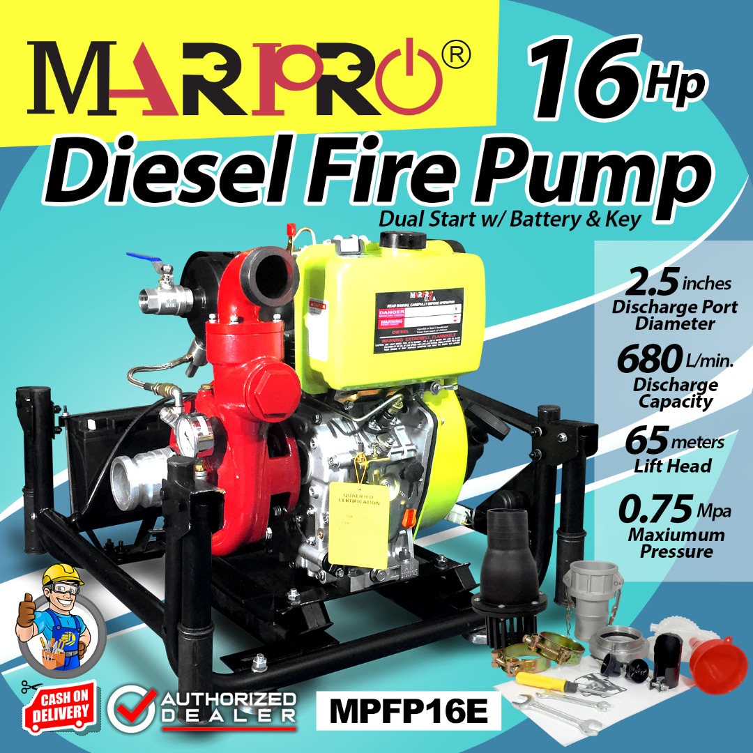 MARPRO USA 16HP Diesel Fire Pump Set (MPFP16E) LIGHTHOUSE ENTERPRISE ...