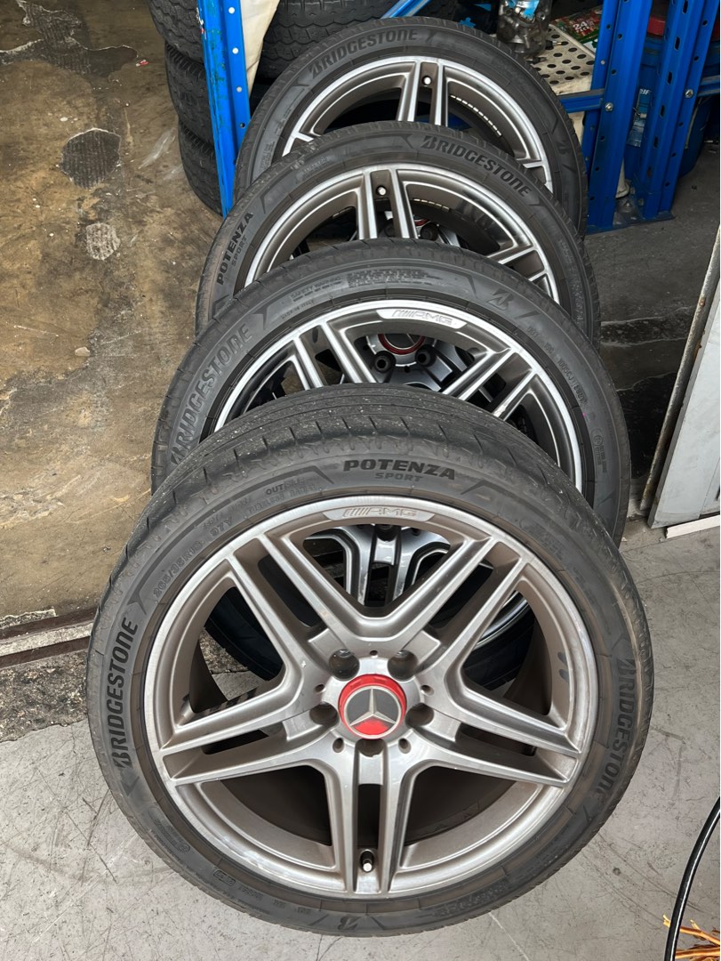Mercedes 18" AMG Rims, Car Accessories, Tyres & Rims on Carousell