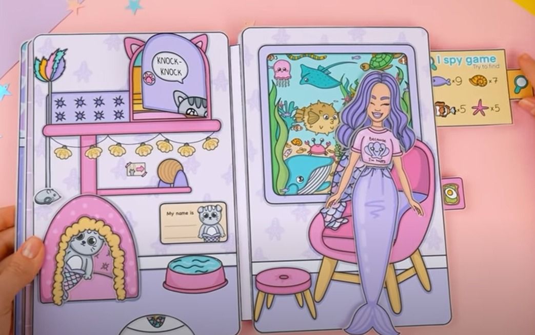 Printable Dollhouse Girls Activity Book Mermaid Printable, 41% OFF
