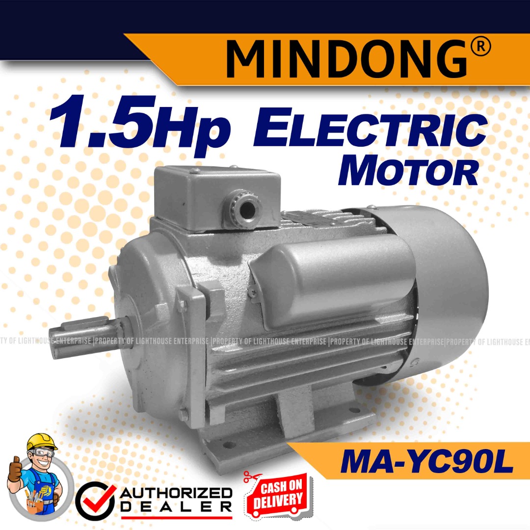 MINDONG 1.5HP Single Phase Electric Motor/Induction Motor (MA-YC90L ...