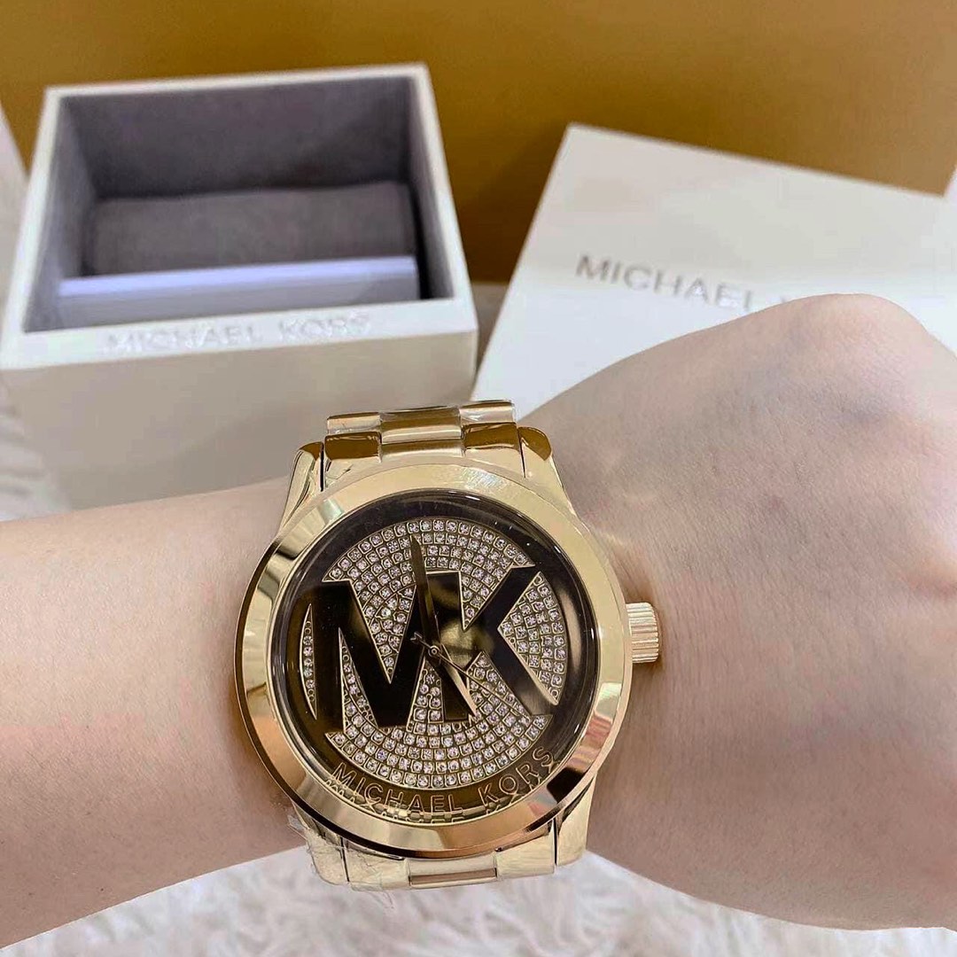 MK BIG LOGO FULL GLITZ DIAL AUTHENTIC WATCH on Carousell