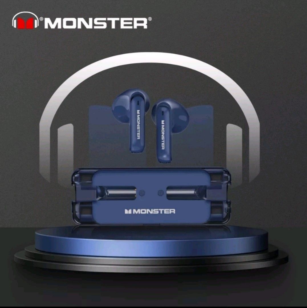 MONSTER XKT08 Light Luxury Transparent Noise Canceling Bluetooth ...
