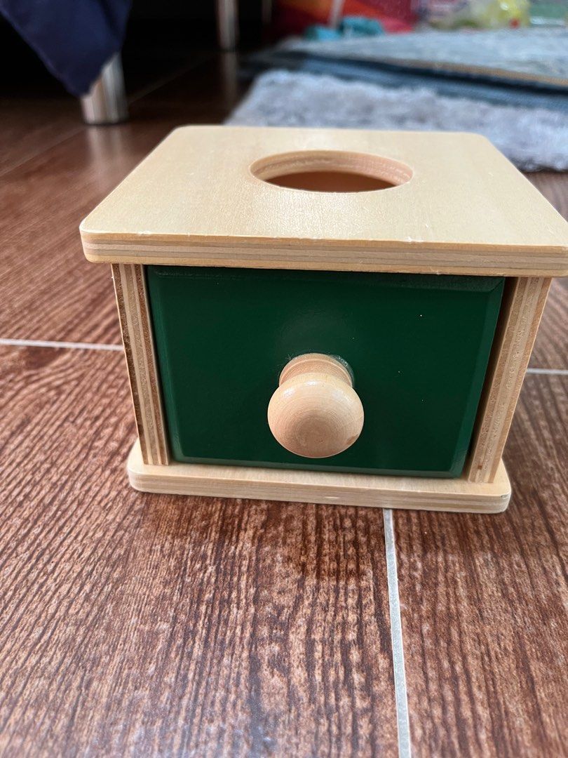 Montessori Object Permanence with drawer and ball, Babies & Kids ...