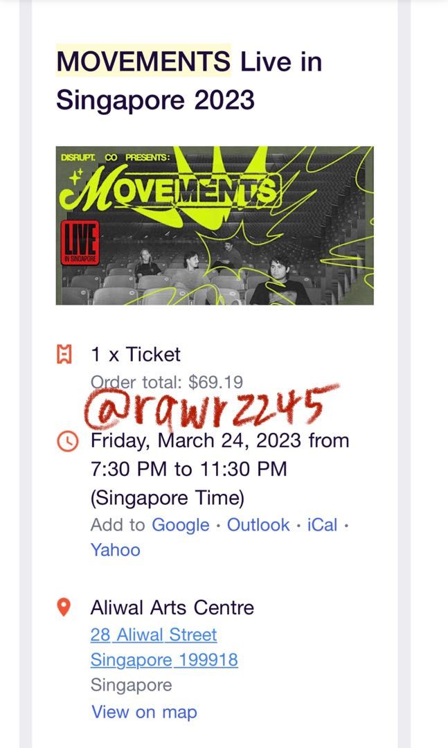MOVEMENTS Live in Singapore 2023, Tickets & Vouchers, Event Tickets on ...