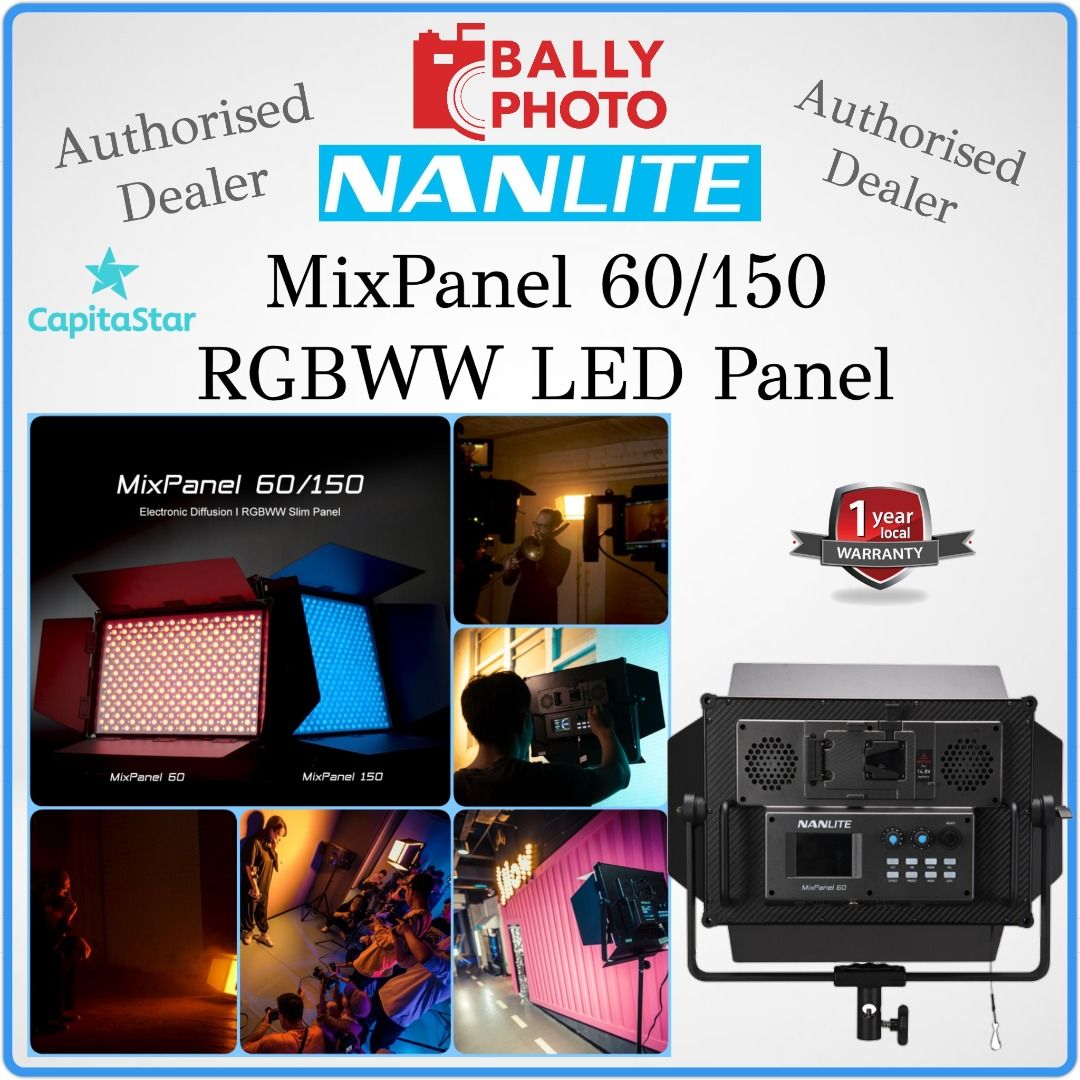 Nanlite MixPanel 60 & 150 RGB RGBWW LED PANEL Studio Lighting ...