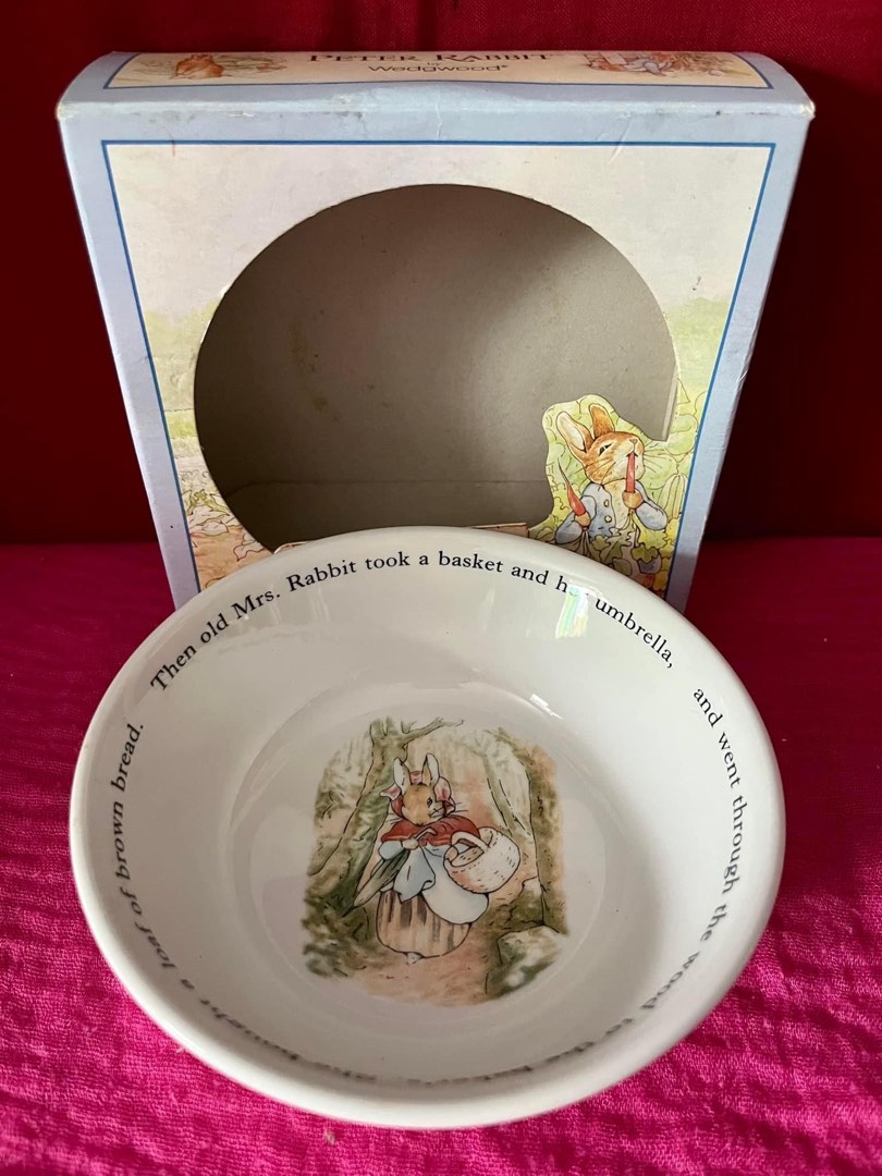 NEW WEDGWOOD Beatrix Potter Peter Rabbit BOWL 5.75" - Old Mrs Rabbit ...