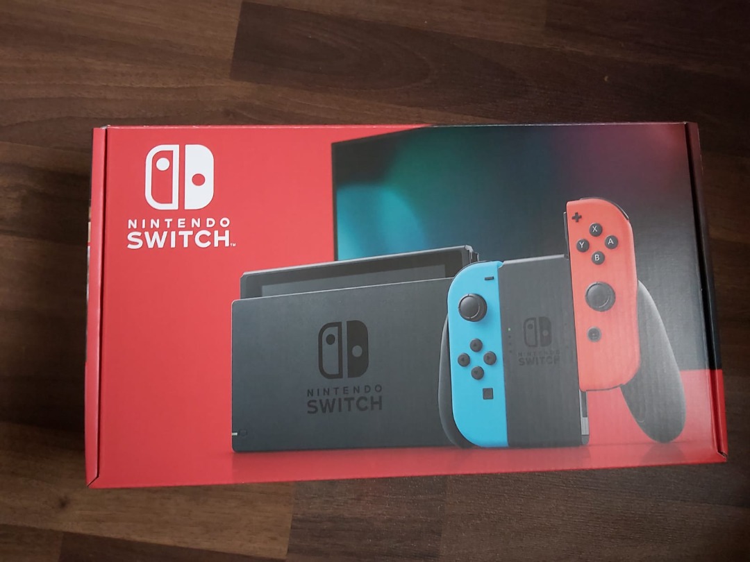 Nintendo Switch Gen 2 (Neon) and Thin Case, Video Gaming, Video Game ...