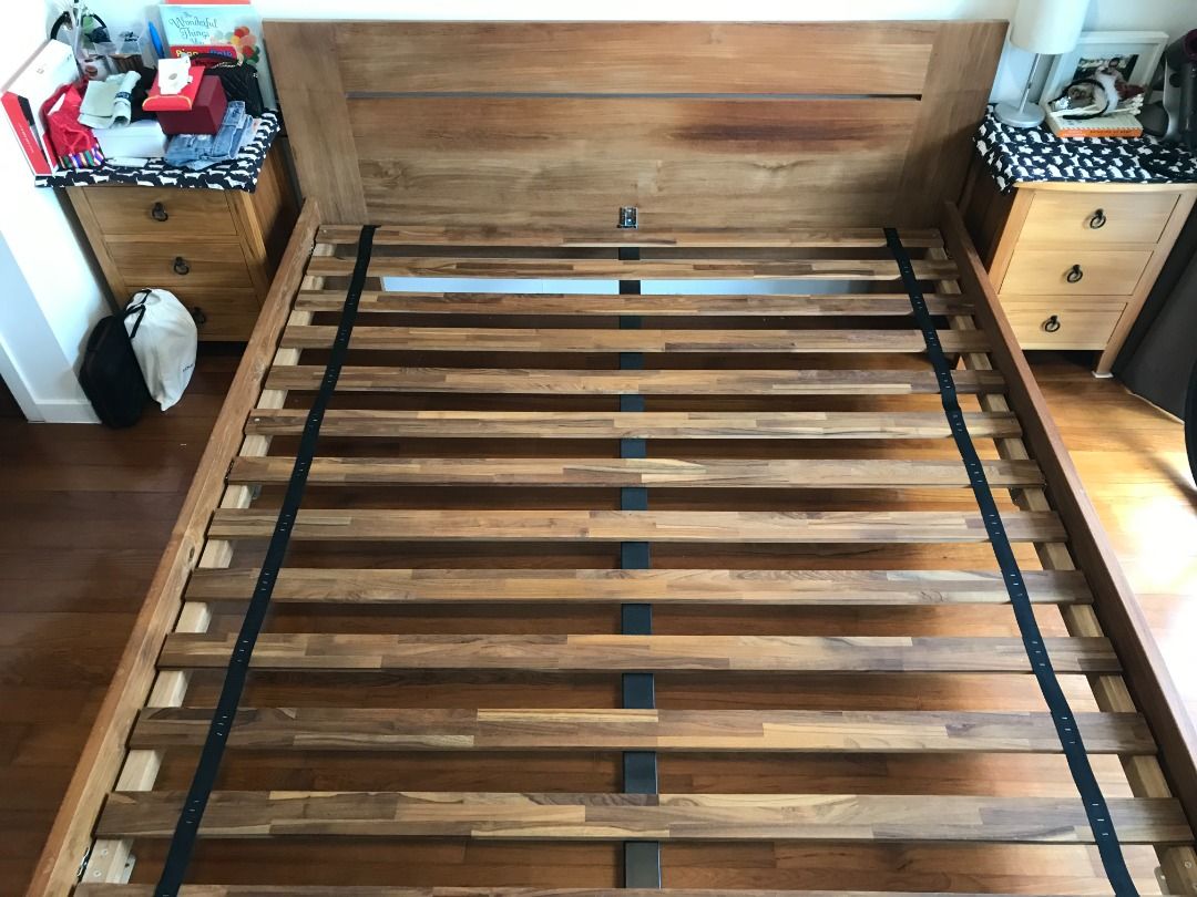Nomad Home Teak Maya Bed Frame (EU king), Furniture & Home Living ...