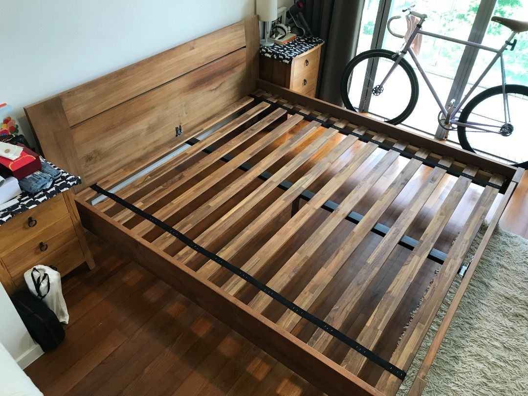 Nomad Home Teak Maya Bed Frame (EU king), Furniture & Home Living ...