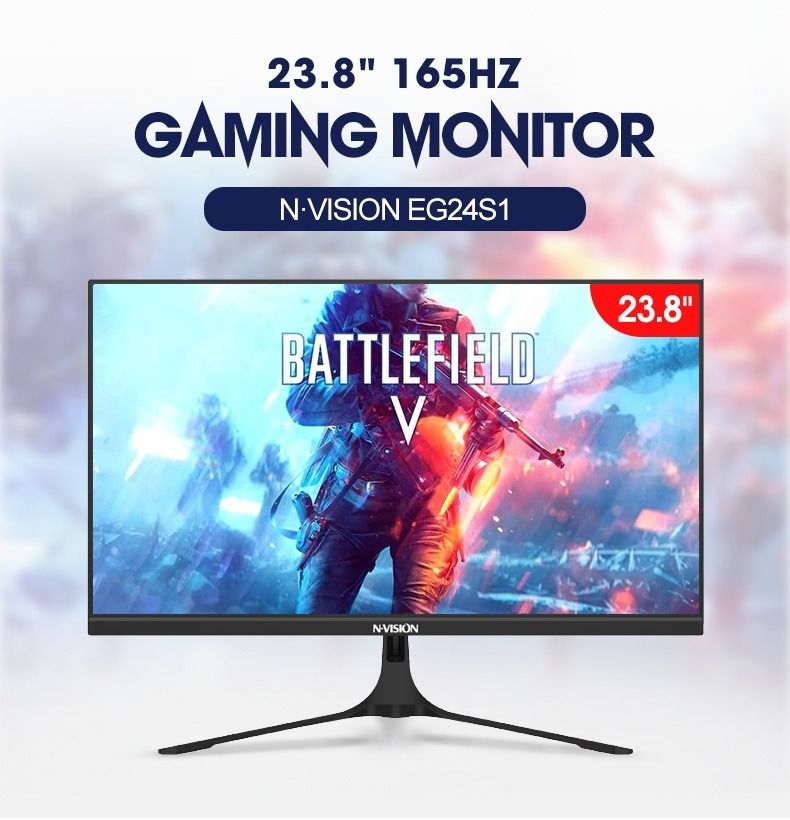 Nvision EG24S1 165Hz Running Speed Specially configured for Games Flat ...