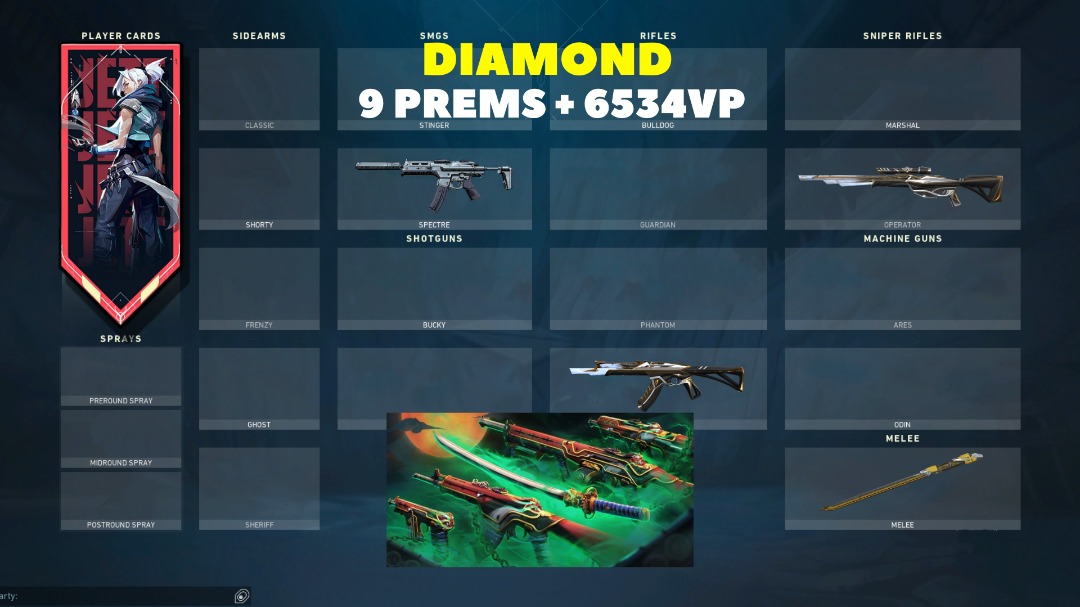 Oni Bundle 2.0+6534vp+4 prems/Valorant Account, Video Gaming, Gaming ...