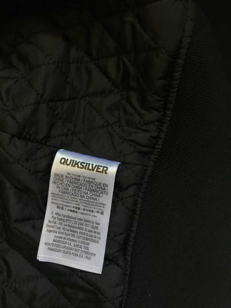Original Quiksilver Jacket (Like New) Trestles Army Long Fit Bomber for ...
