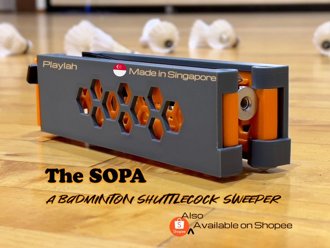 Playlah "The Sopa" Badminton Shuttlecock Sweeper (Made in SG), Sports ...