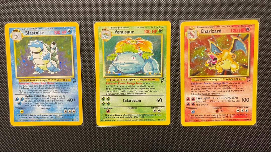 charizard blastoise venusaur base set