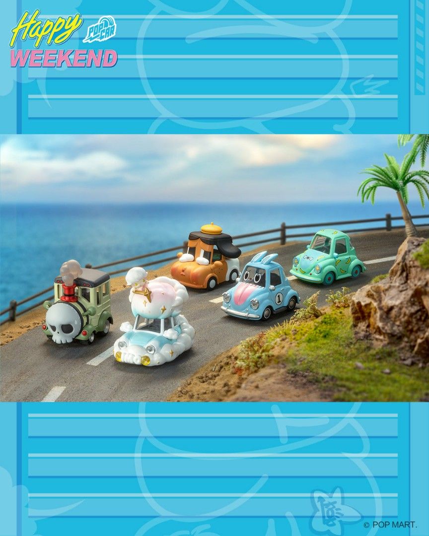[POPMART] POPMART POPCAR HAPPY WEEKEND SERIES FULL SET AND INDIVIDUAL ...
