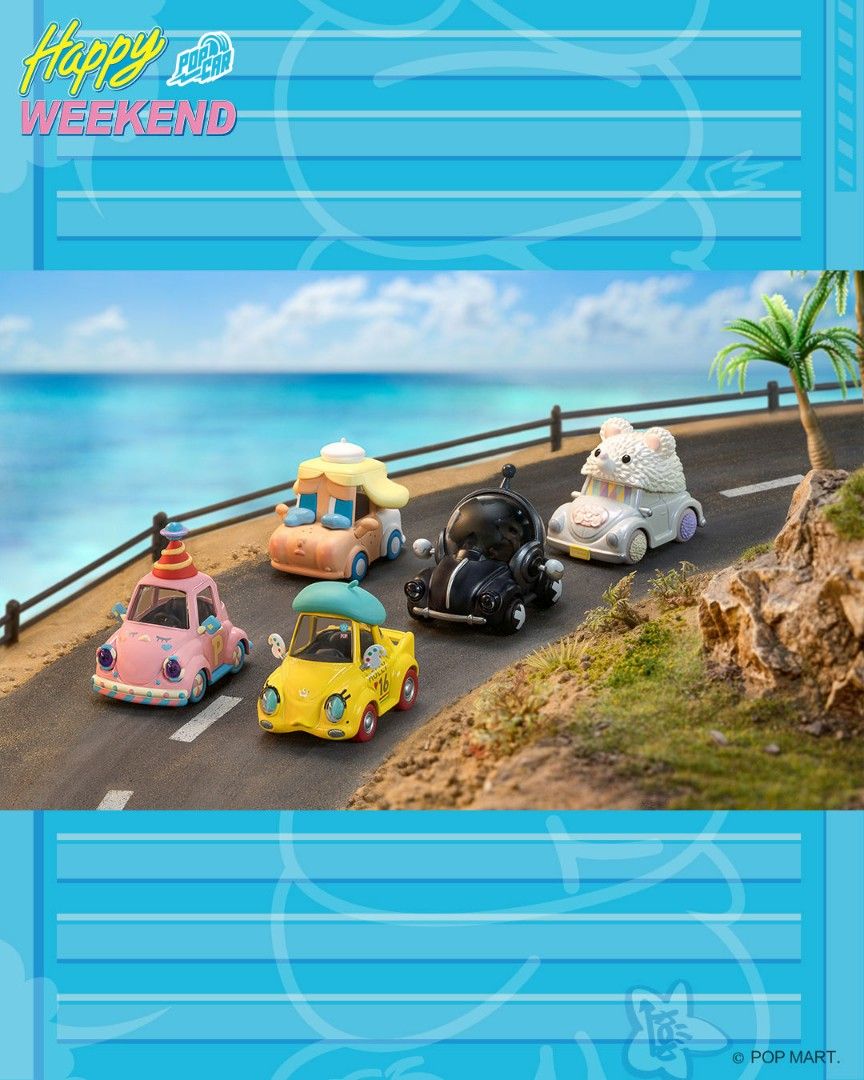 [POPMART] POPMART POPCAR HAPPY WEEKEND SERIES FULL SET AND INDIVIDUAL ...