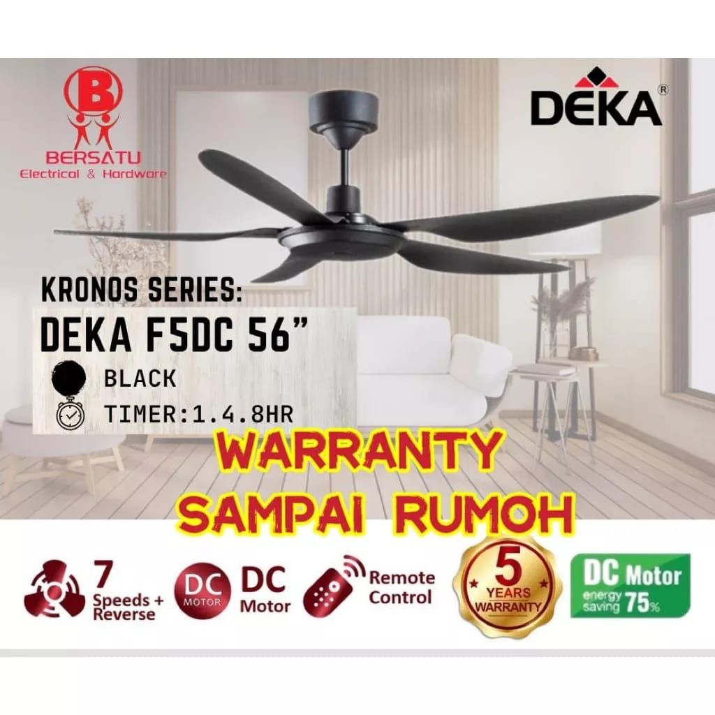 PROMOSI Kipas Siling Deka 5 Tahun Warranty DC Motor Muroh Dc Motor ...