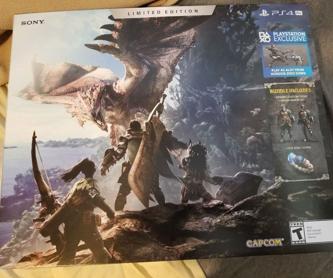 PS4 Pro 2TB Monster Hunter World Rathalos Limited Edition, Video Gaming ...