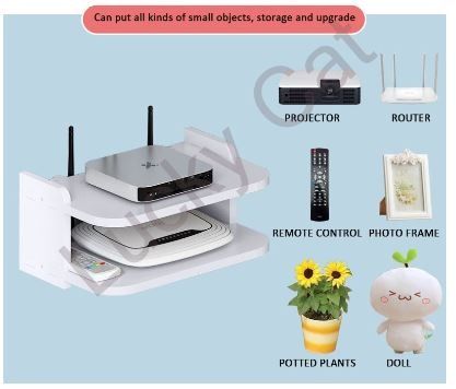 Punch Free router rack wifi router socket storage box Projector ...