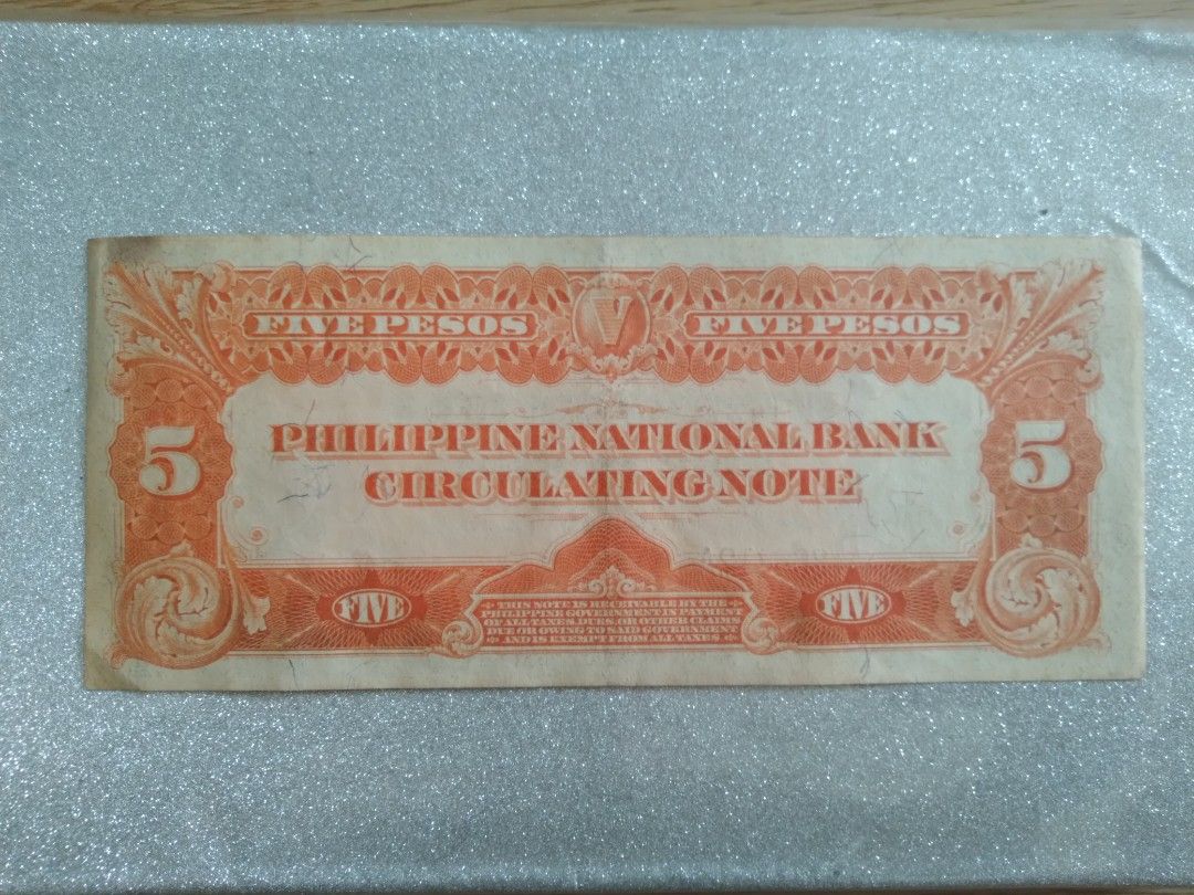 Rare 5-Pesos PNB Circulating Note (1916), Hobbies & Toys, Memorabilia ...