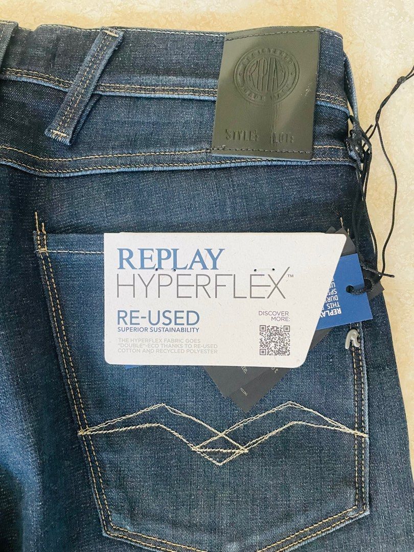 Replay Hyperflex Jeans, Men's Fashion, Bottoms, Jeans on Carousell