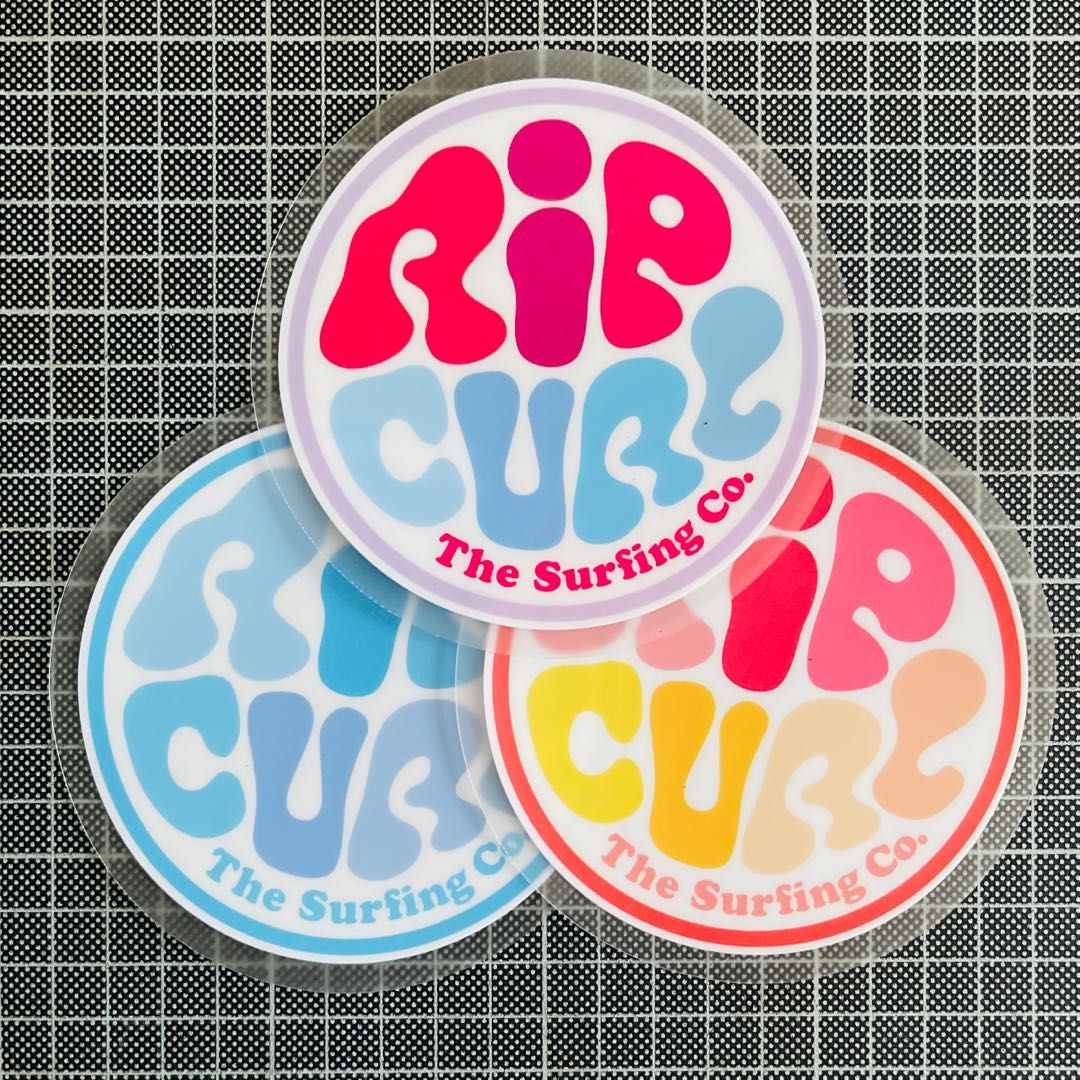 Rip Curl Apparel brand . Static Cling Car Decals . 11cm diameter. Price ...