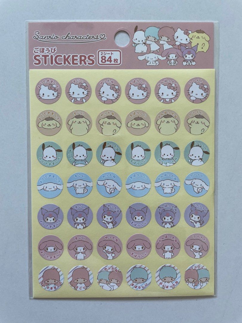Sanrio Label Stickers (84 PCS), Hobbies & Toys, Stationery & Craft ...