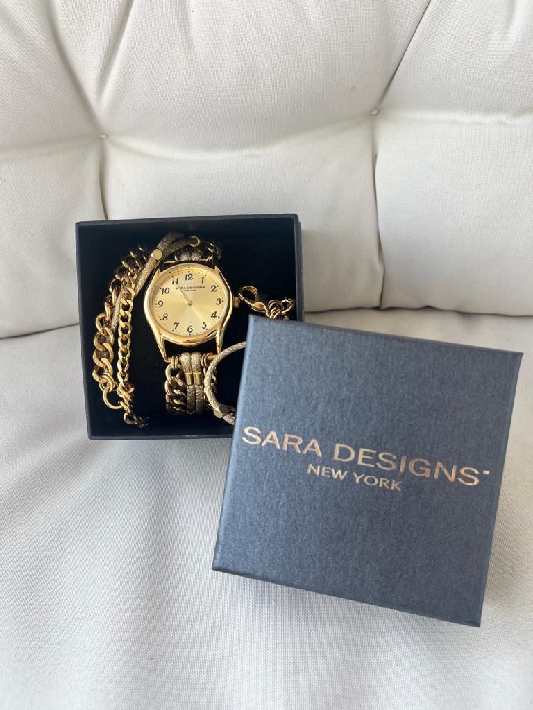 Sara Designs Beautiful Gold Chain Wrap Watch, Women's Fashion, Watches ...