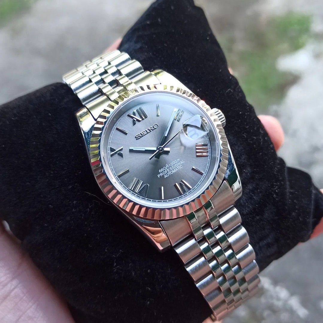Seiko Datejust Homage Gray - Build/Mod Watch, Luxury, Watches on Carousell