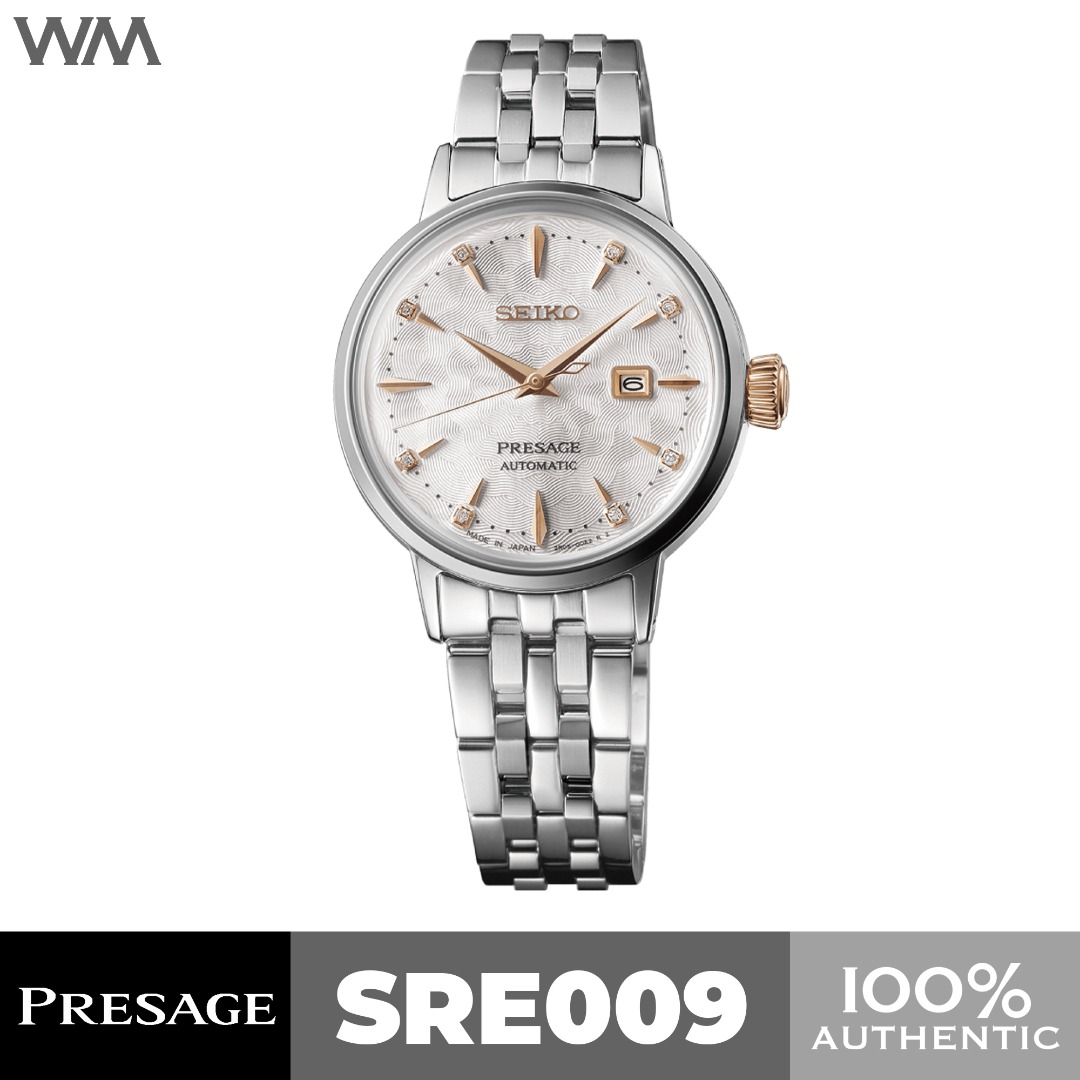 Seiko Presage Clover Club Cocktail Time White Textured Dial with ...