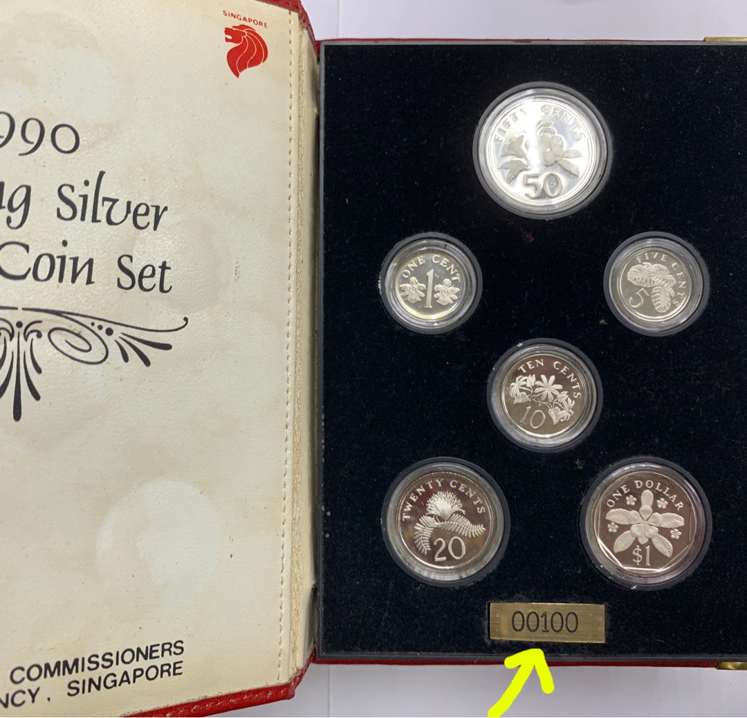 Serial #100 SG 1990 silver coin set, Hobbies & Toys, Memorabilia ...